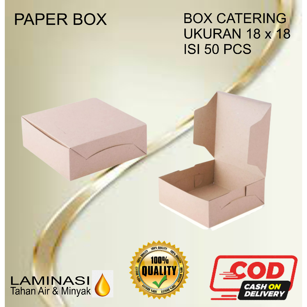 Jual Paket Bok Catering 18x18 Kertas Nasi Mika 18x18 Wadah Makanan ...