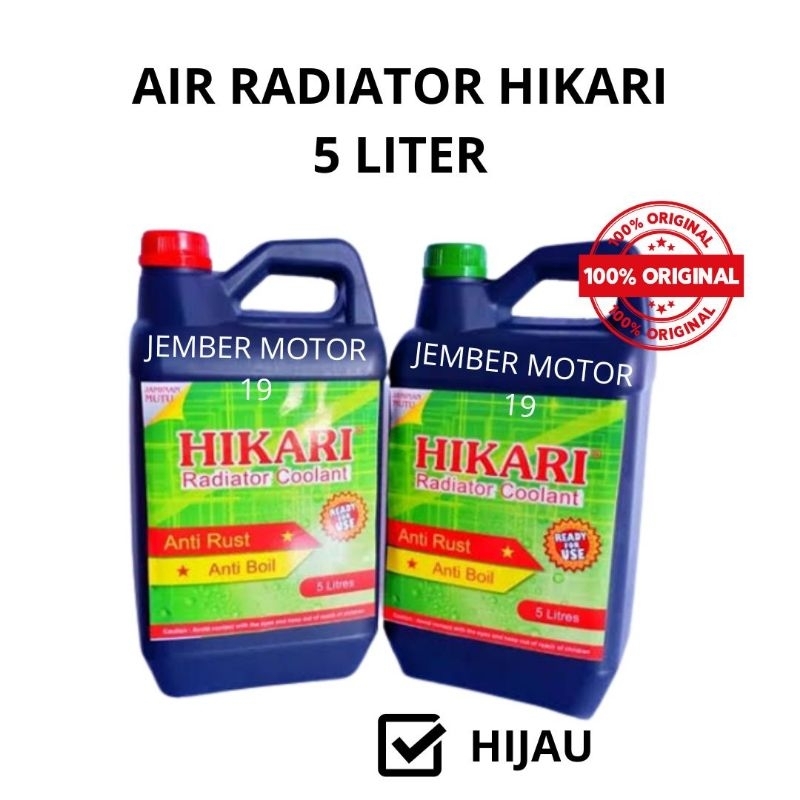 Jual AIR RADIATOR / HIKARI RADIATOR COOLANT HIJAU 5 LITER ORIGINAL ...
