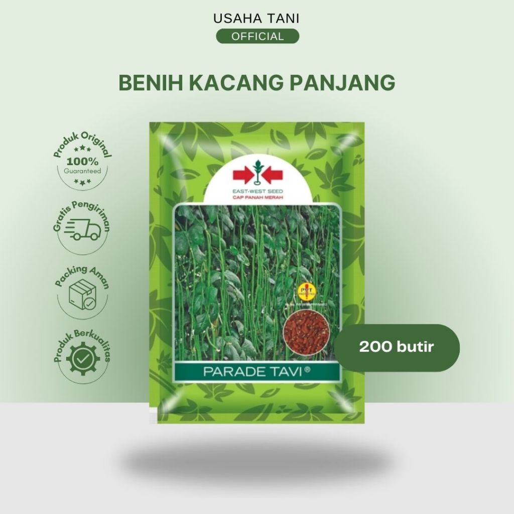 Jual Benih Kacang Panjang Parade Tavi 200 butir Cap Panah Merah ...