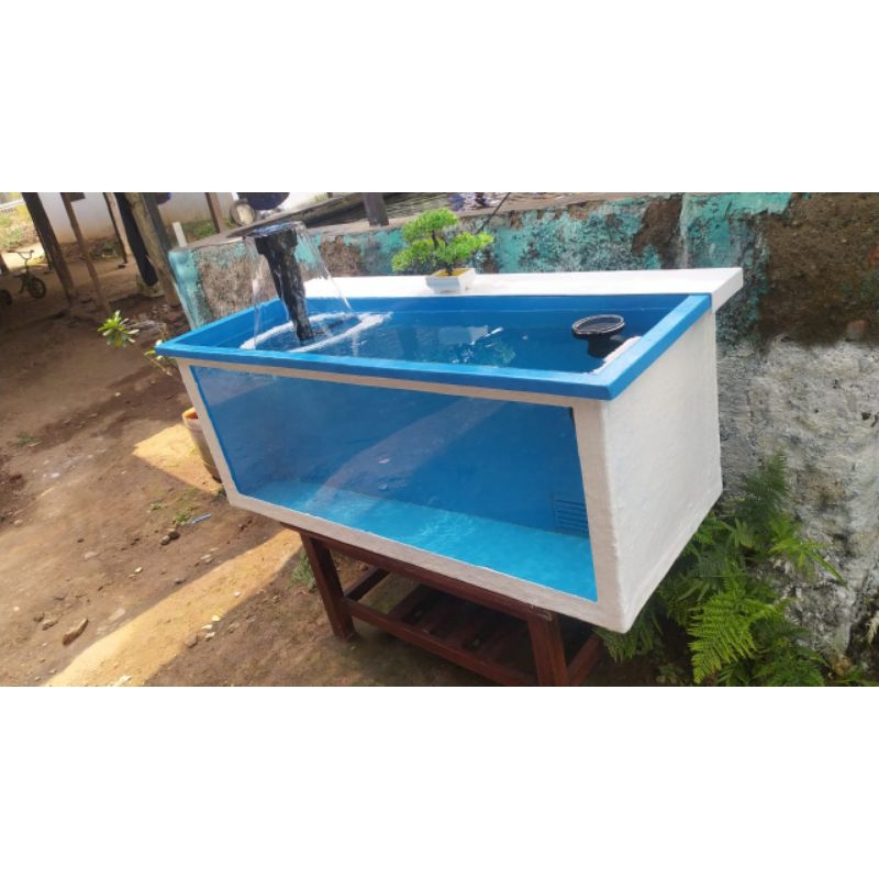 Jual kolam ikan fiber glass.kaca 12mm size 150*50*50 | Shopee Indonesia
