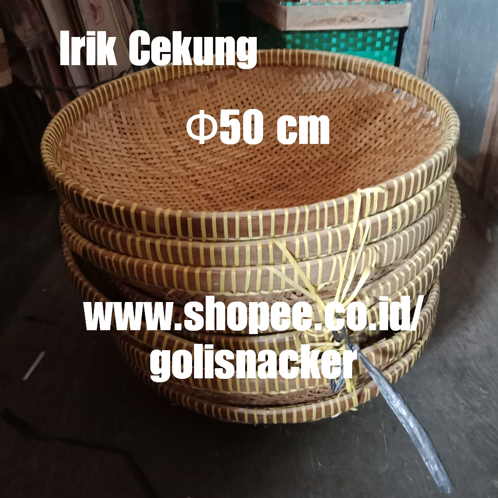 Jual Irik Irig Ayakan Cekung Anyaman Bambu Ukuran Diameter 50 Cm ...
