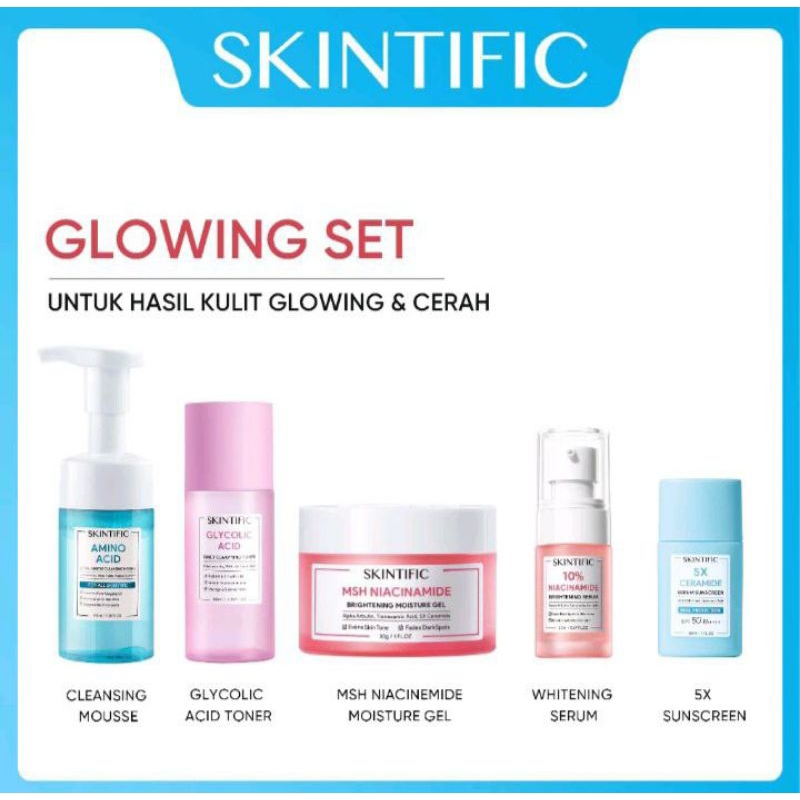 Jual Skintific 5pcs With Sunscreen Paket Skincare Low Ph Cleanser
