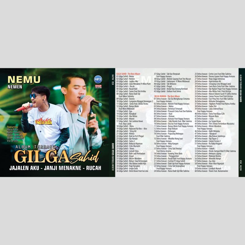 Jual Kaset Mp3 Lagu Album Terbaik Gilga Sahid dan Delva Irawan Terbaru ...