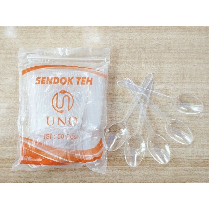 Jual sendok plastik Sendok Teh / Sendok Pudding Plastik Transparan isi ...