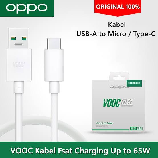 Jual Kabel Data OPPO VOOC Kabel Fast Charging Type C Type Micro Quick ...