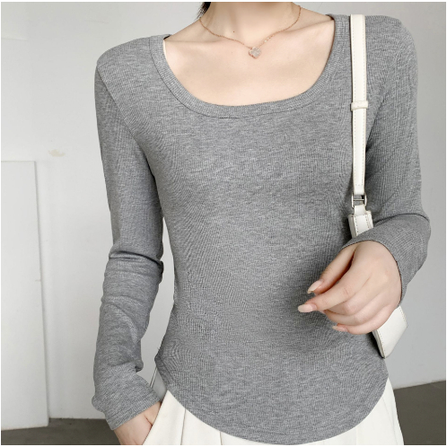 Jual GirlWish Fashion Korean Crop Long Sleeves Knit Top Atasan Crop ...