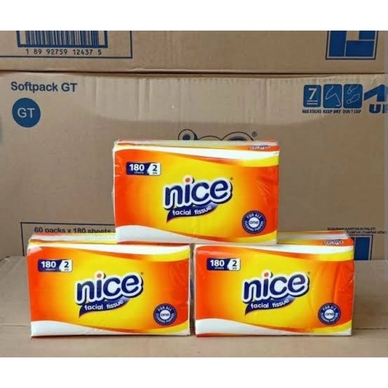 Jual Tissue Nice 180 Sheet Bundling (3pcs) | Shopee Indonesia