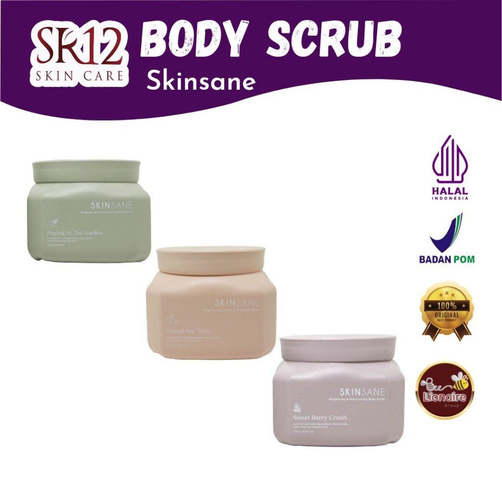 Jual SR12 SKINSANE BODY SCRUB / LULUR TUBUH / MEMBANTU MENGANGKAT SEL ...