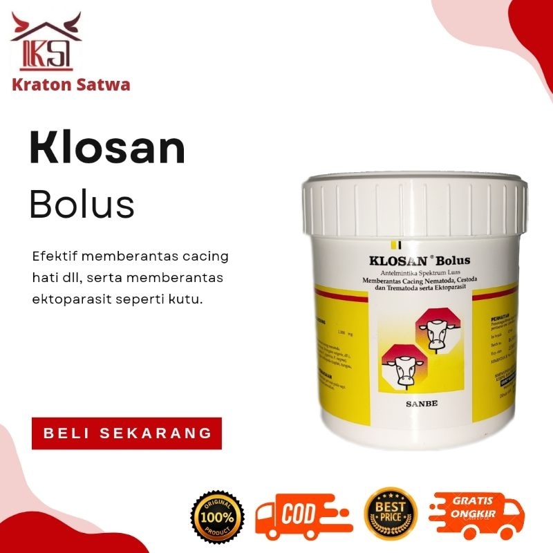 Jual Klosan Bolus - Efektif Memberantas Cacing Hati dan Kutu | Shopee ...