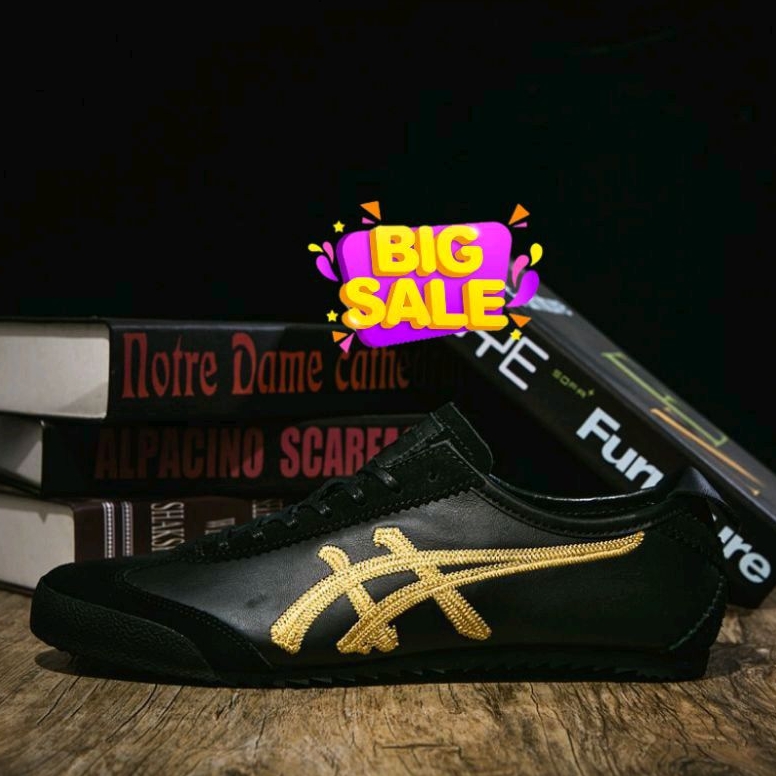Jual Sepatu Onitsuka Tiger Mexico 66 Nippon Made Kabuki Black Gold | Shopee Indonesia