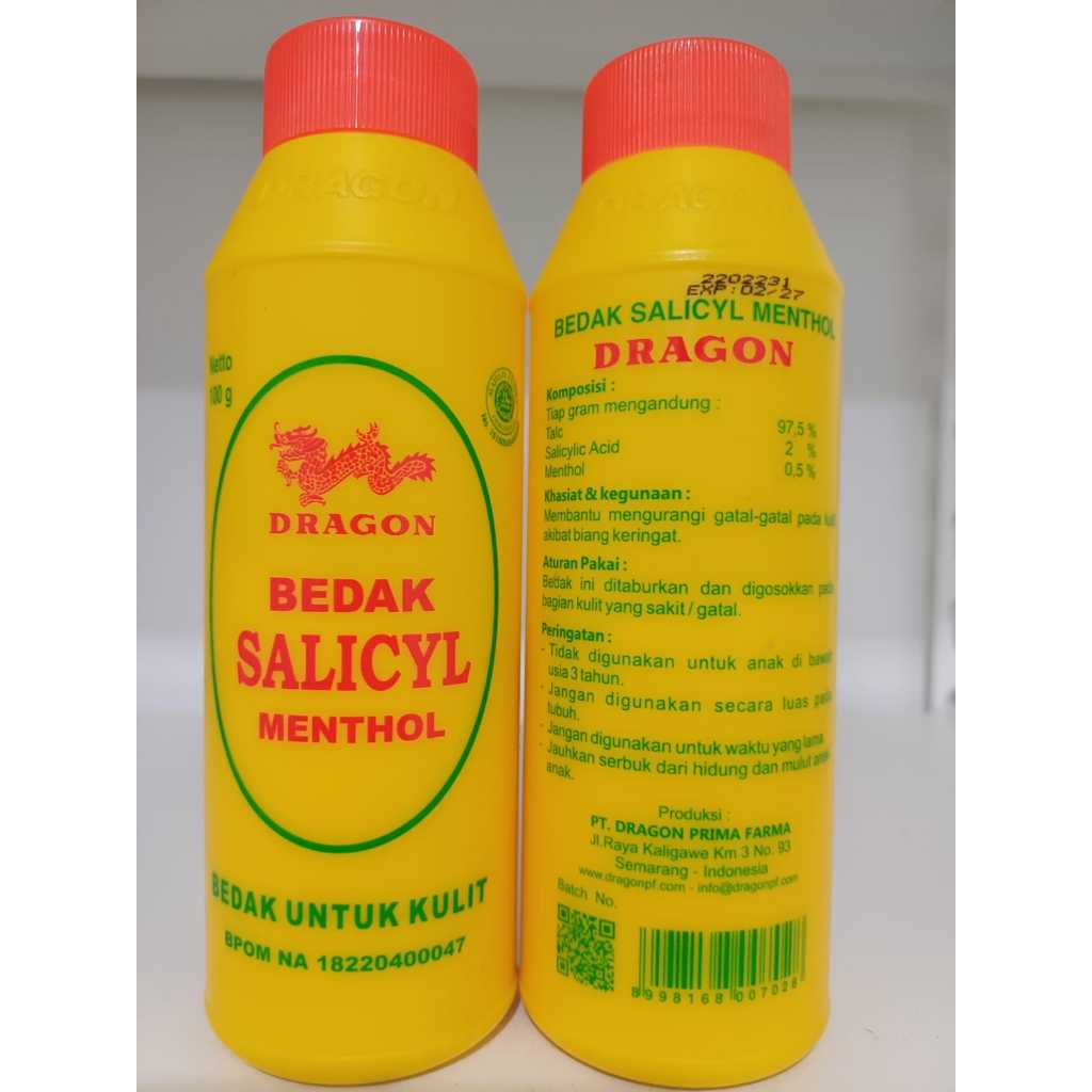 Jual Bedak Salicyl menthol dragon/ bedak untuk kulit (100g) | Shopee ...