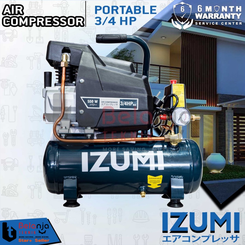 Jual Izumi NLG Mesin Kompressor Angin Portable 3/4 HP 9 Liter Air ...