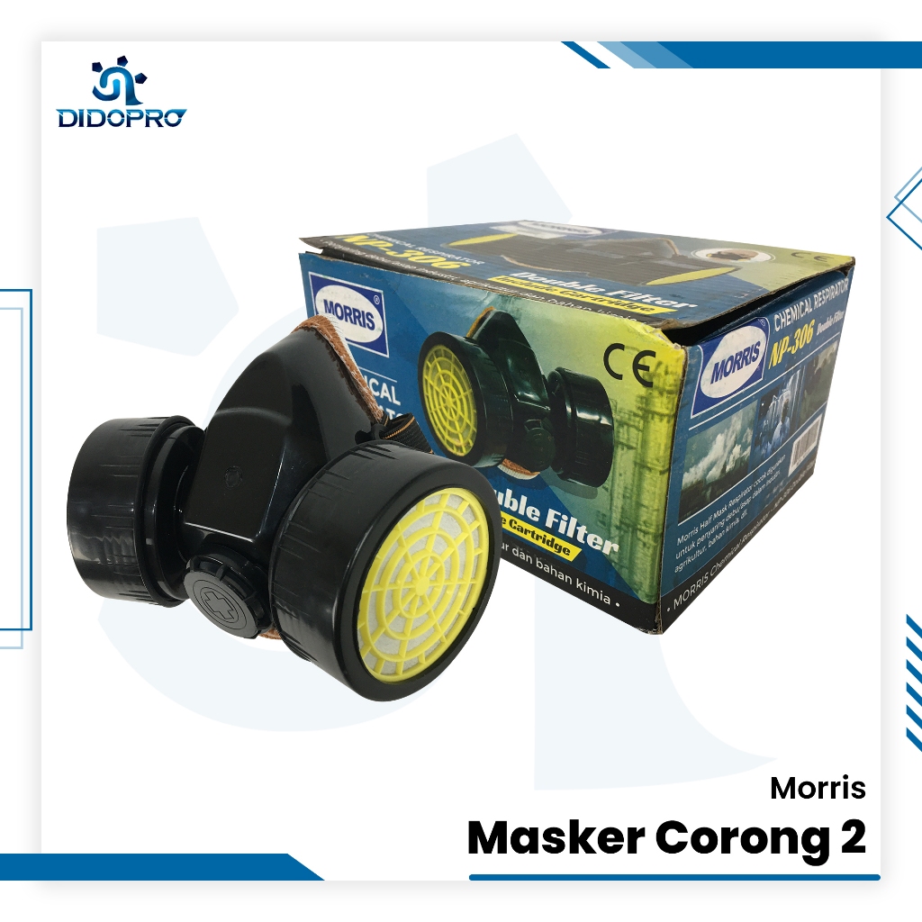 Jual MORRIS Masker Chemical Respirator Double Tabung Carbon Filter ...