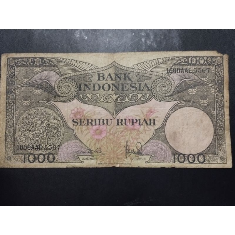 Jual UANG KUNO 1000 RUPIAH SERI BUNGA TAHUN 1959 | Shopee Indonesia