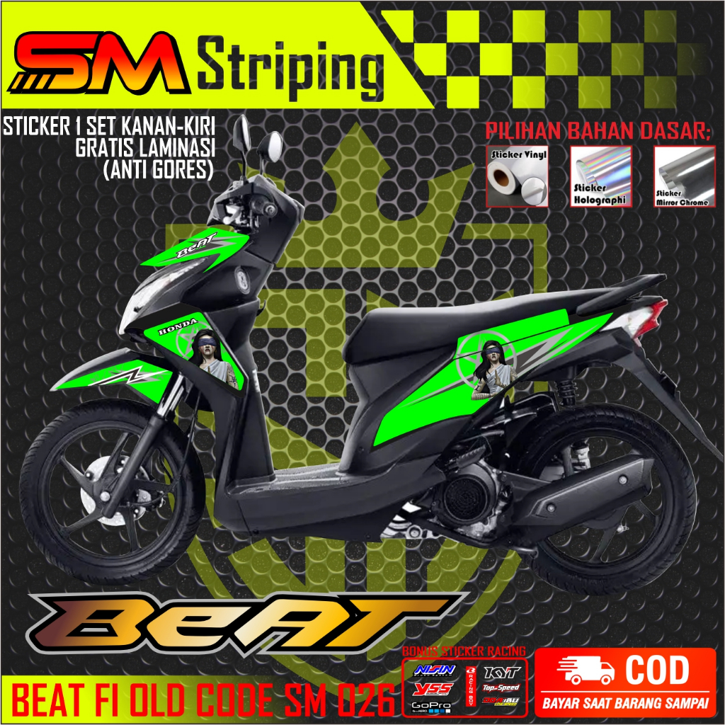 Jual Stiker Sticker Setiker Motor Beat Fi Street Iss VARIASI MEDUSA ...