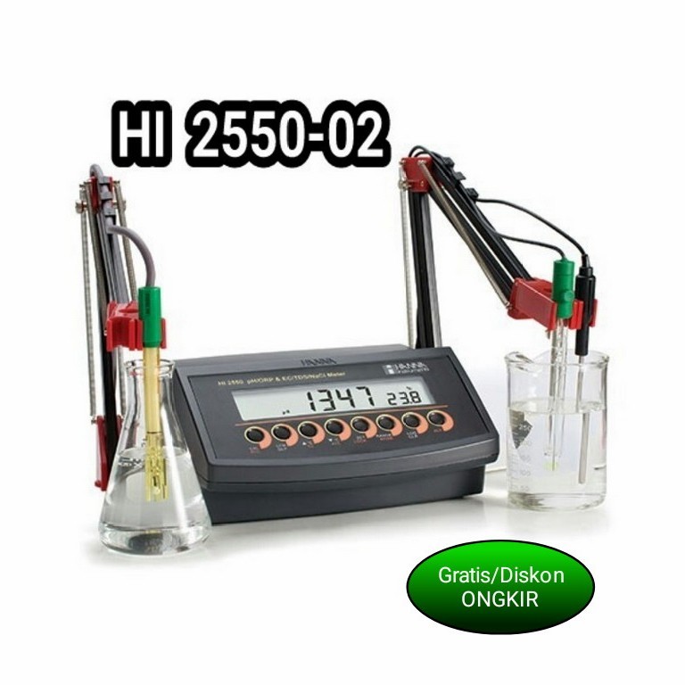 Jual Hanna instruments HI-2550 pH/ORP/ISE, EC/TDS/NaCl Benchtop Meter | Shopee Indonesia