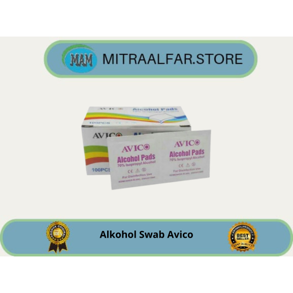 Jual AVICO Alkohol Pads Swab Tissue Alcohol isi 100pcs/Box | Shopee ...