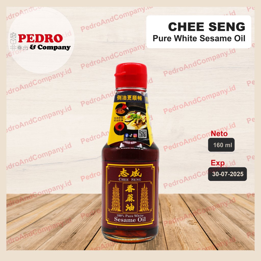 Jual Chee seng sesame oil 160 ml pure white - minyak wijen | Shopee ...