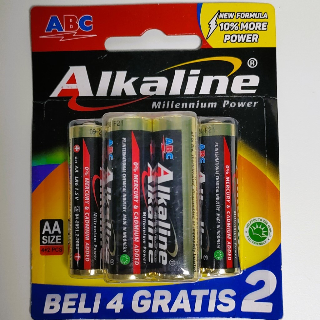 Jual Baterai ABC Alkaline AA 6 pcs | Shopee Indonesia