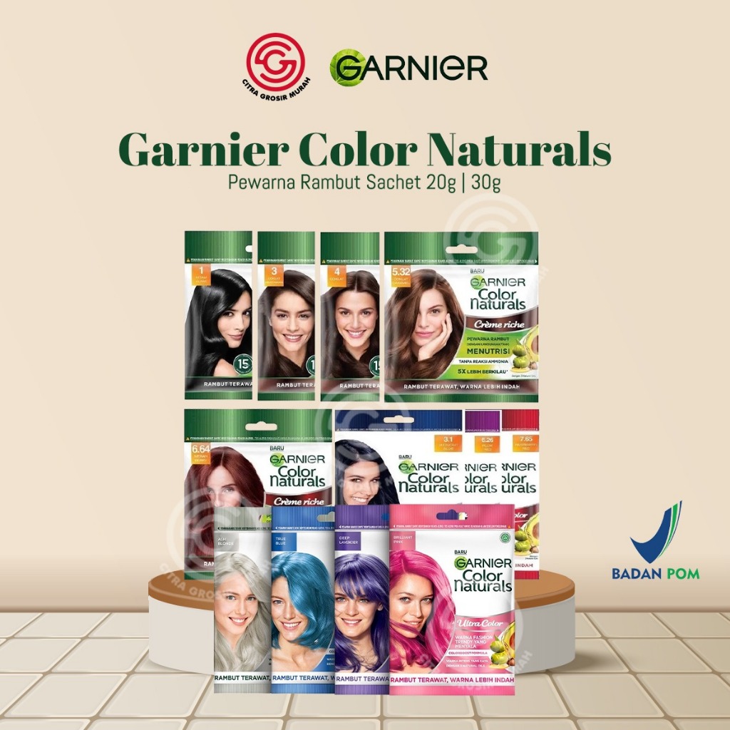 Jual Garnier Color Naturals Pewarna Rambut || Garnier Hair Colour ...