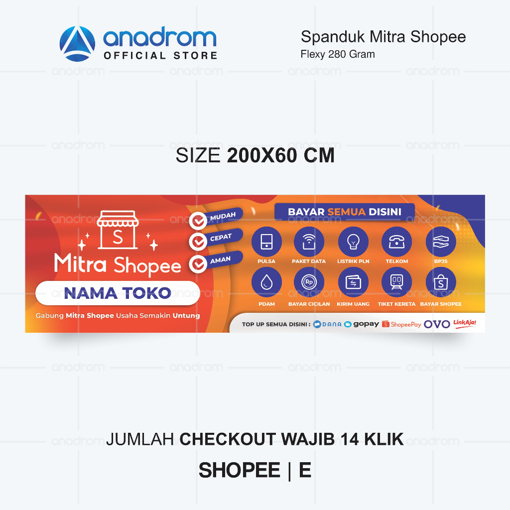Jual Spanduk Atribut Mitra Shopee | Banner Mitra Shopee Terlengkap ...