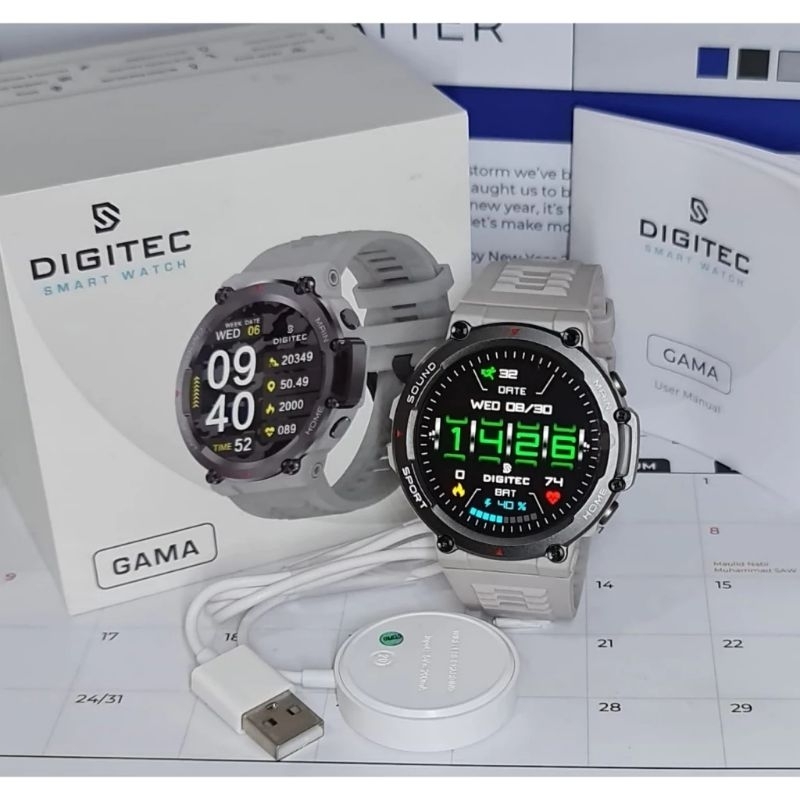 Jual Digitec smartwatch touch screen tali rubber variasi warna pria ...