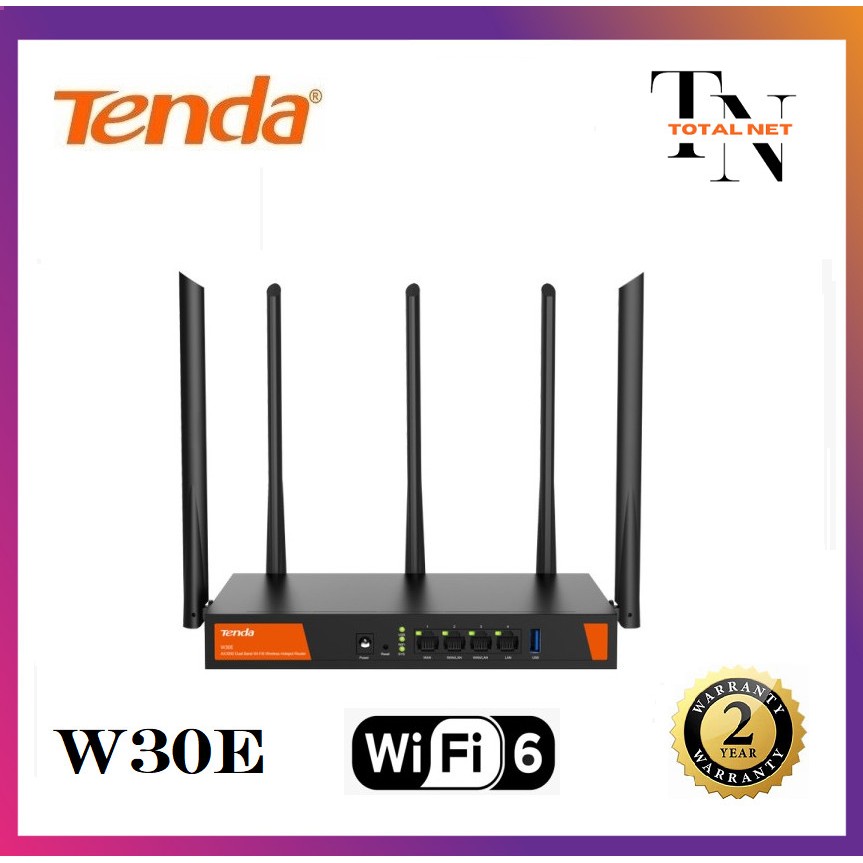 Jual Tenda W30E Dual Band Wifi 6 Wireless Hotspot Router AX3000 ...