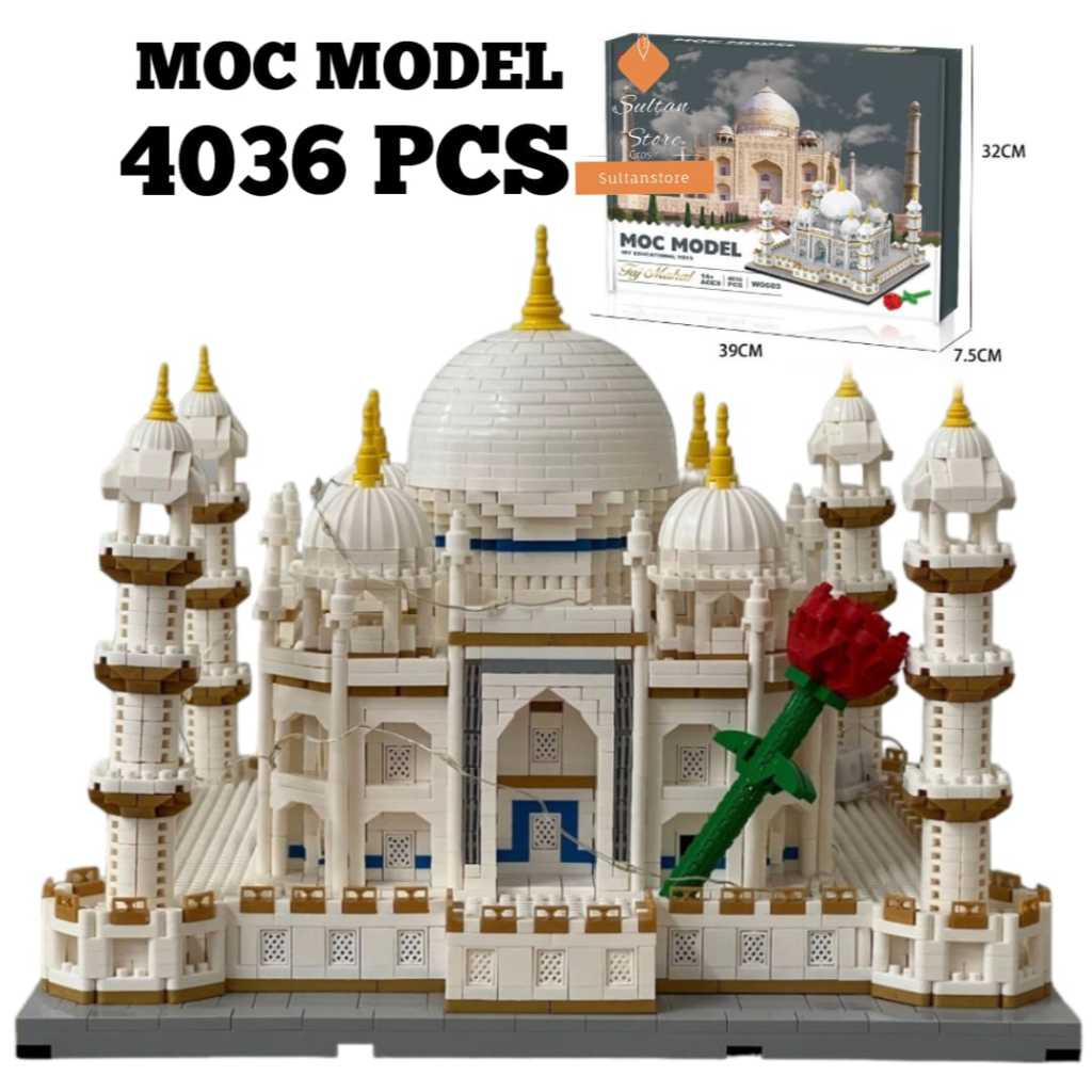 Jual 4036 PCS Balok susun Blocks Tajmahal 3D Model Building Block World ...
