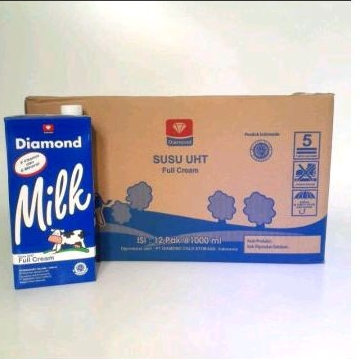 Jual SUSU UHT DIAMOND full cream 1000ml x 12 (1karton) | Shopee Indonesia