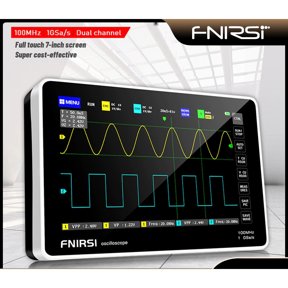 Jual Digital Oscilloscope Touchscreen Handheld 100MHz 100Gsa/s FNIRSI ...