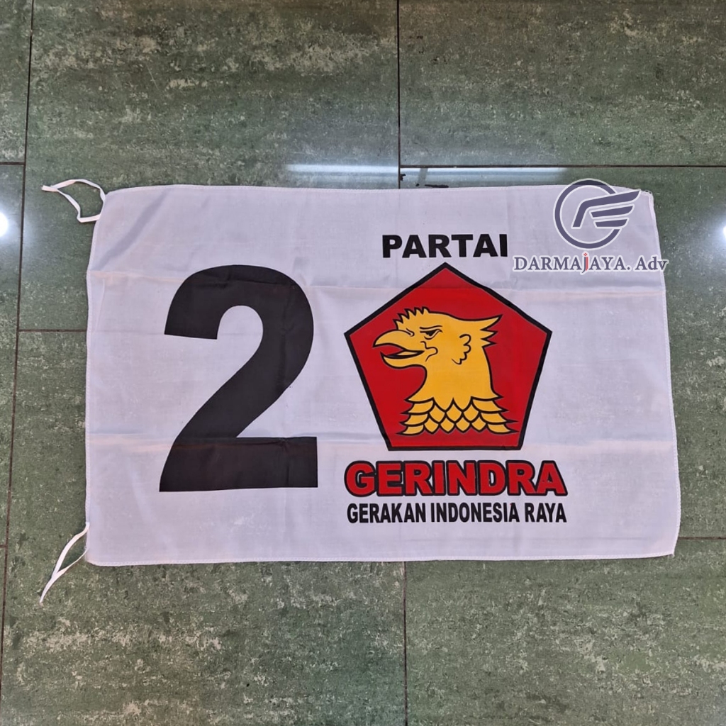 Jual Bendera Partai Gerindra Ukuran 60x90 Cm Shopee Indonesia 