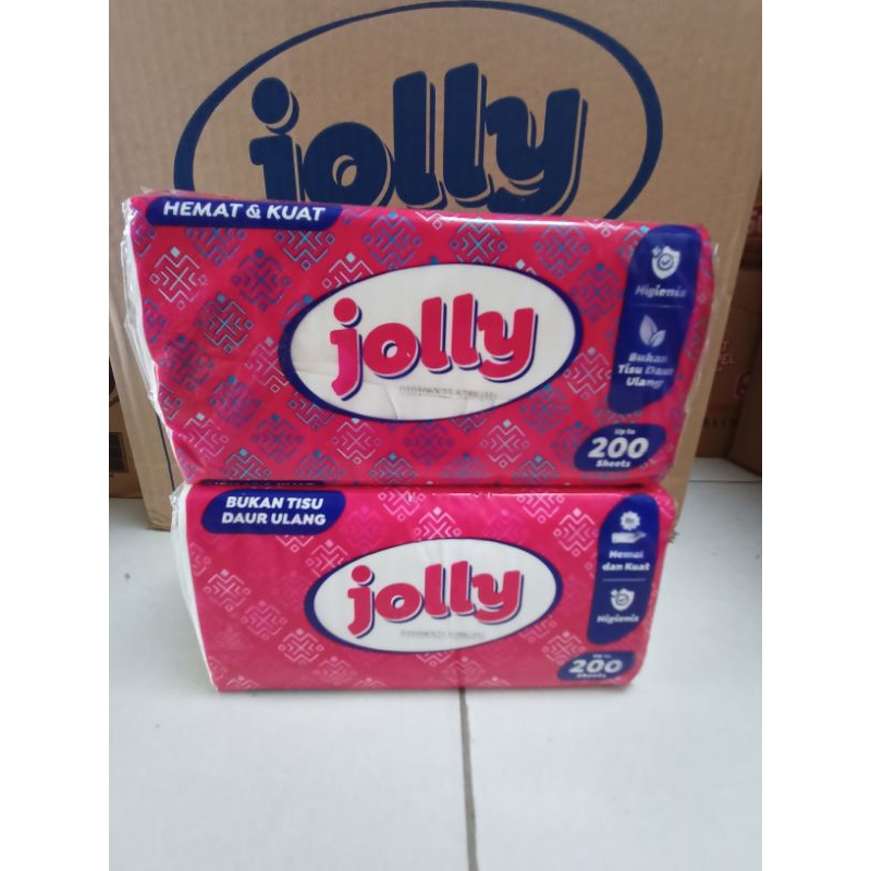 Jual TISSUE JOLLY 200 SHEETS 2 PLY KEMASAN BARU | Shopee Indonesia