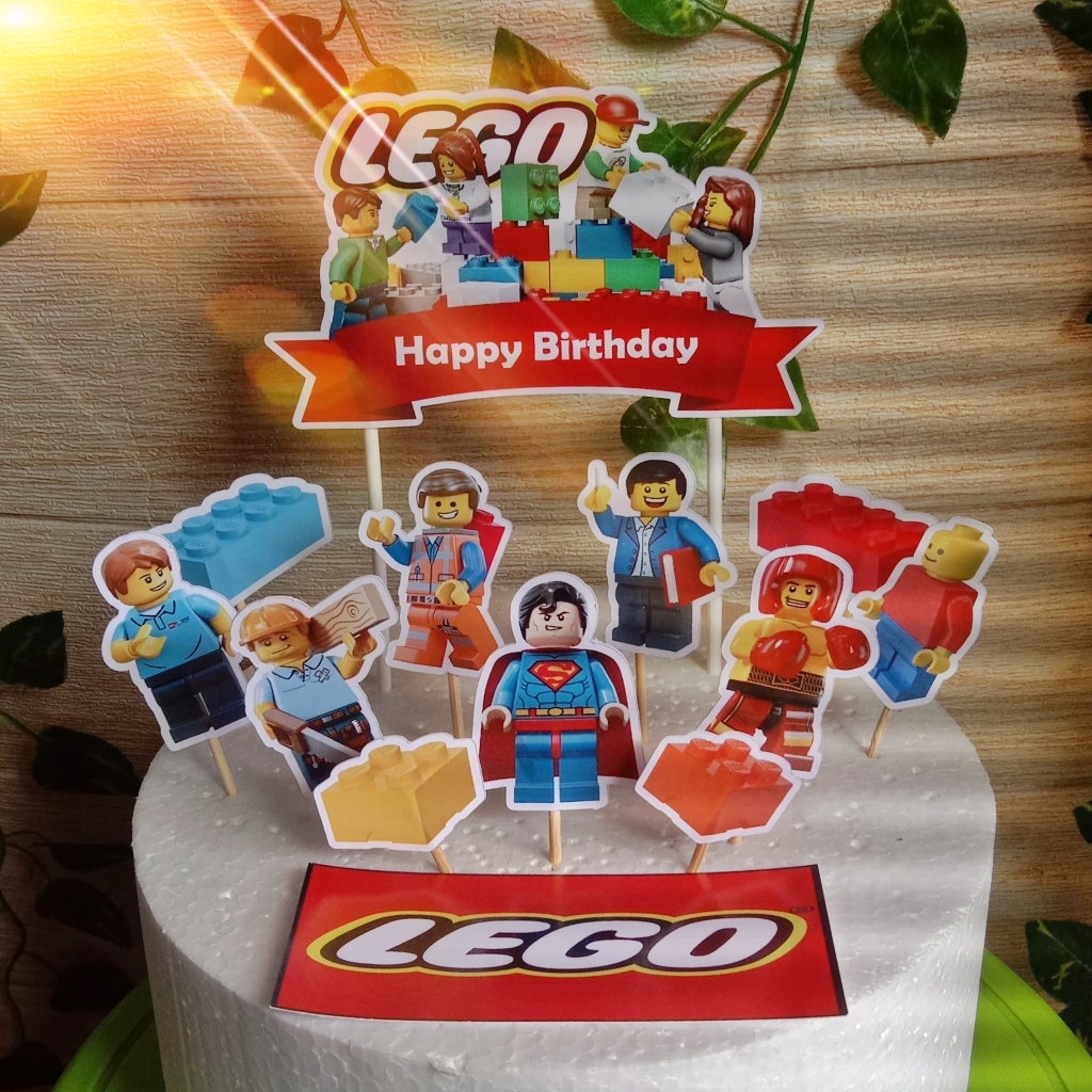 Jual Toper Lego Custom Nama untuk Hiasan Kue Ulang Tahun / Ultah Anak ...