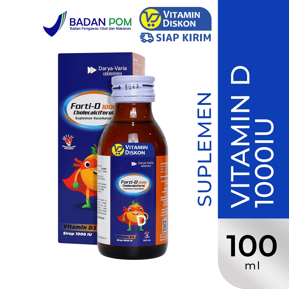 Jual FORTI D SYRUP 1000 IU 100ML - Vitamin D3 1000IU | Shopee Indonesia