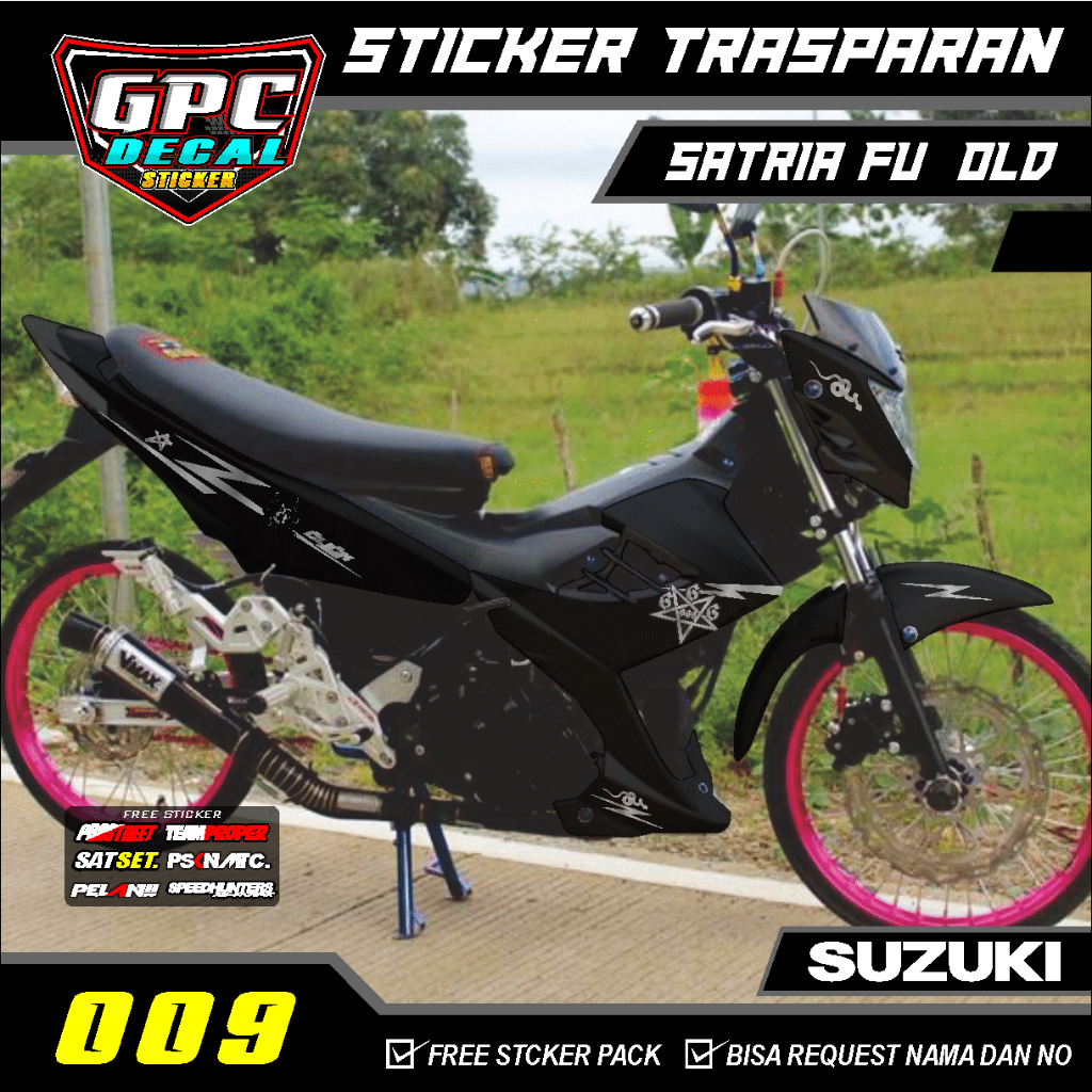 Jual STRIPING TRANSPARAN UV SUZUKI SATRIA FU OLD 2007 GRAFIST MEDUSA ...