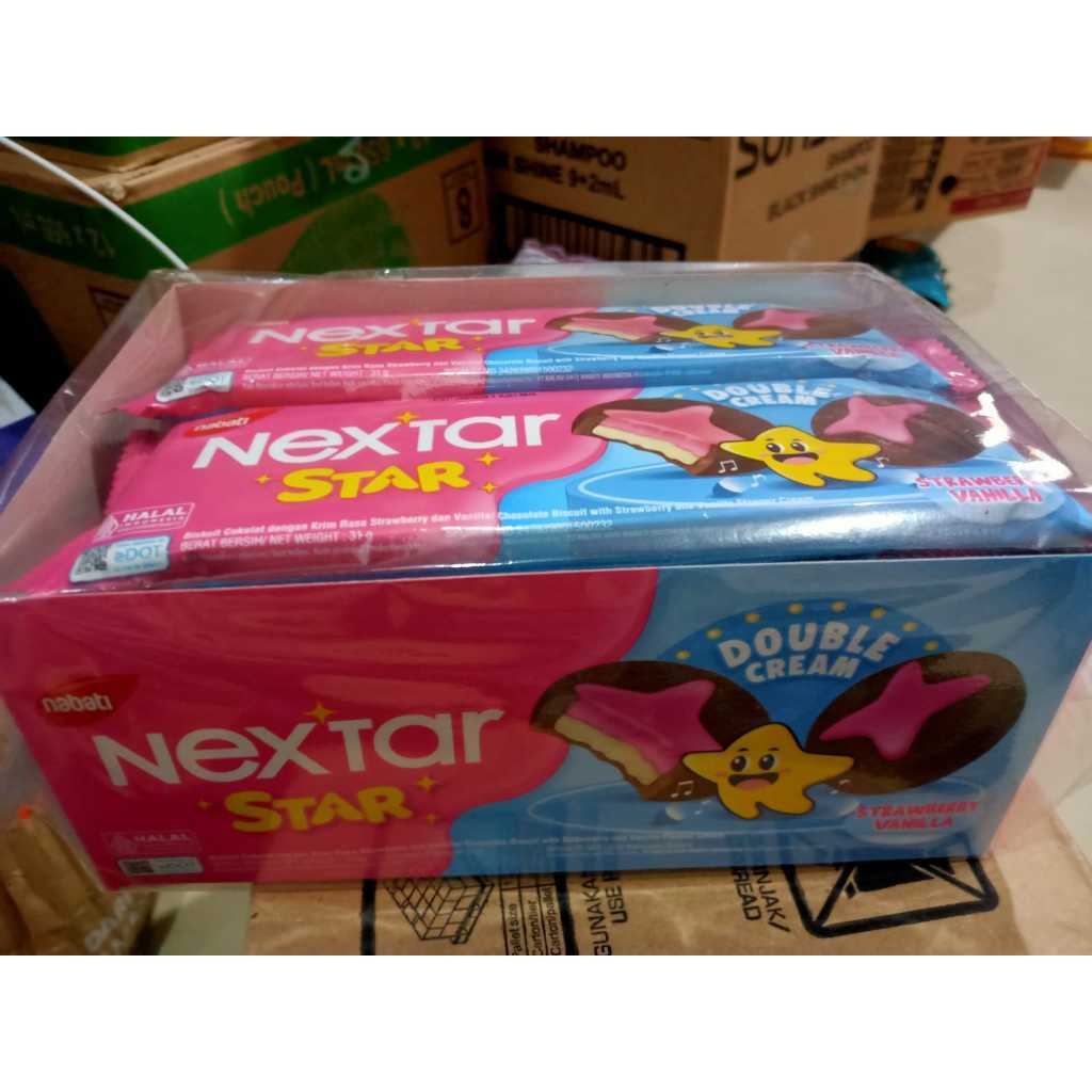 Jual Nextar Star Double Cream Rasa Strawberry Vanilla 1 box / 10 pcs ...