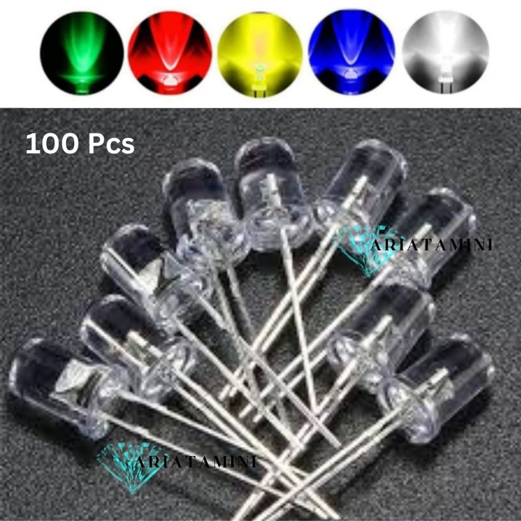 Jual Lampu LED 5mm Putih / Hijau / Merah / Biru / Kuning Lampu RGB Isu ...