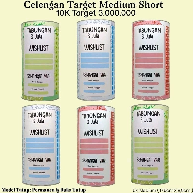 Jual Celengan Target 10k Target 3jt Celengan Viral Murah Tabungan ...
