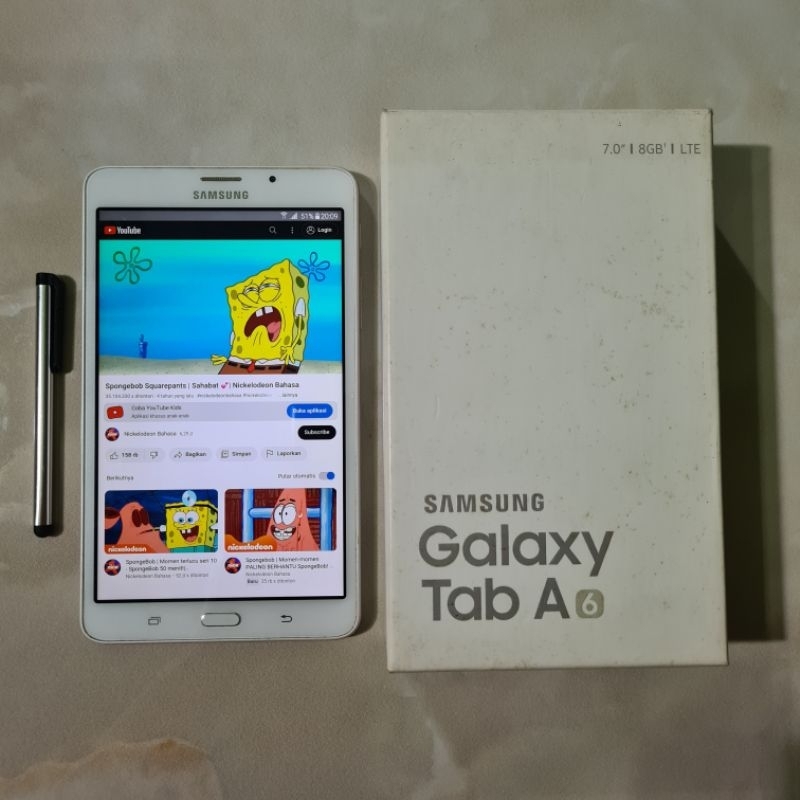 Jual samsung tab a6 7inch 1,5/8 mulus dan lengkap | Shopee Indonesia