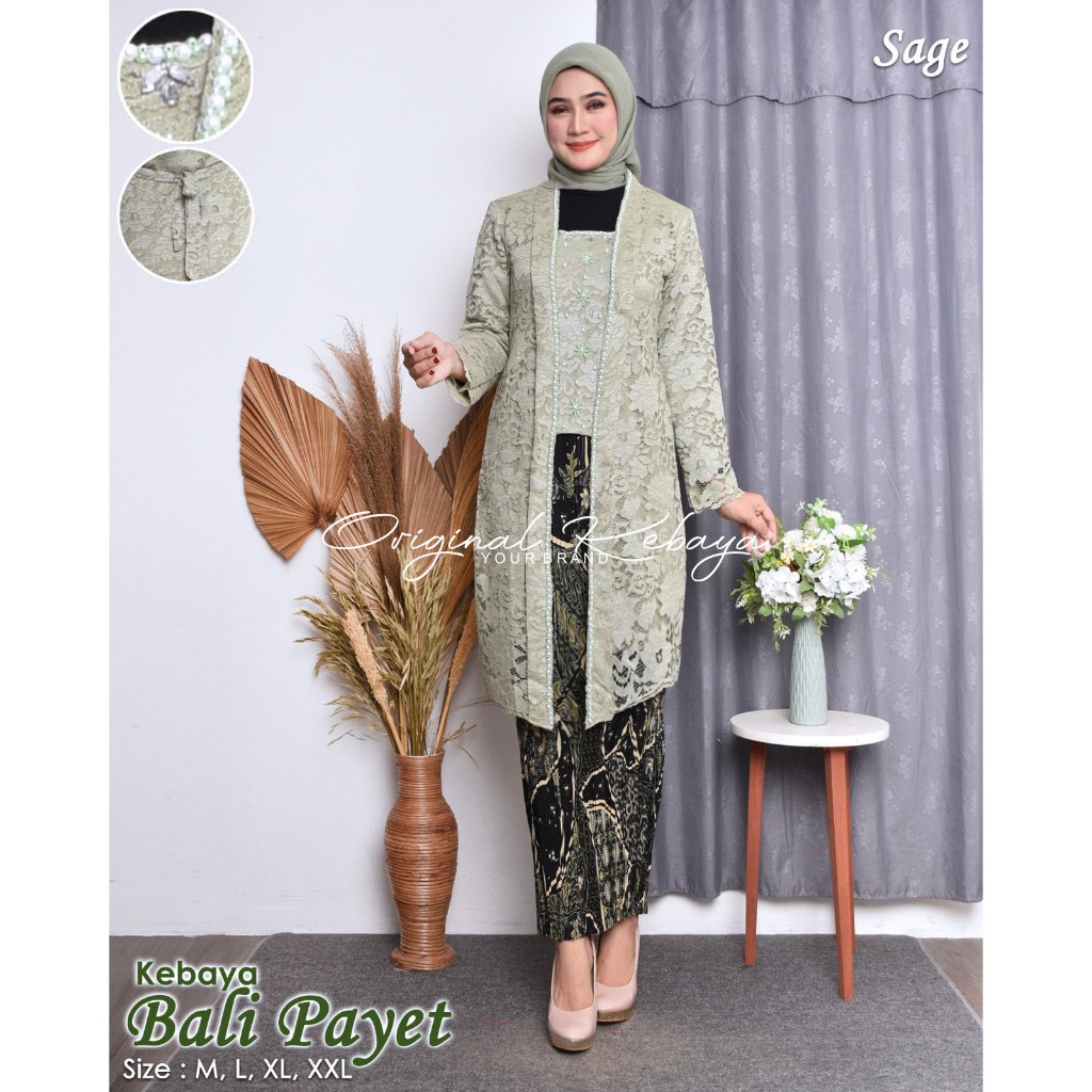 Jual Kebaya Kutu Baru / Kebaya Tunik / Tunik Brokat / Kebaya Modern / Kebaya tile / Kebaya ...