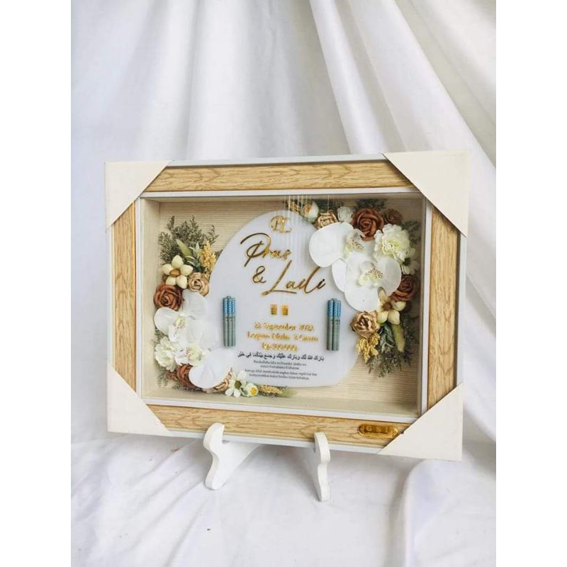 Jual Standing frame kayu jati belanda 22x30cm - penyangga frame foto ...