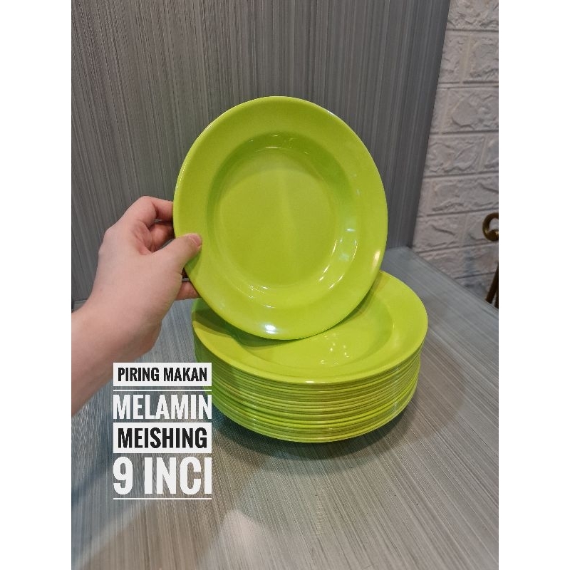 Jual 1PCS PIRING MAKAN MELAMIN MEISHING PIRING MELAMIN UKURAN 9 INCI ...