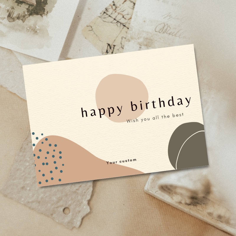 Jual CUSTOM KARTU UCAPAN AESTHETIC/GREETING CARD/GIFT CARD | Shopee ...