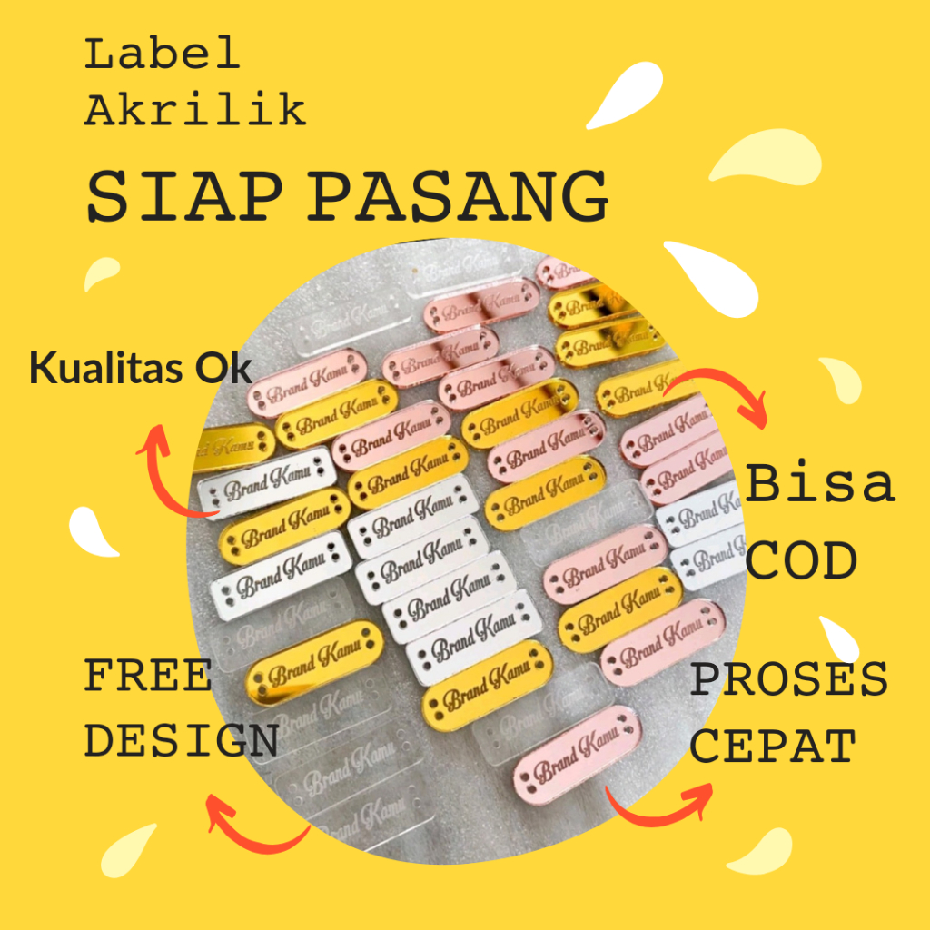 Jual LABEL AKRILIK REBRANDING TERMURAH / AKRILIK GOLD / AKRILIK ROSE ...