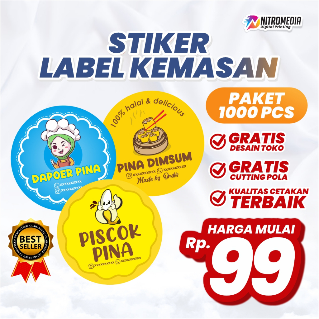 Jual (1000PCS) STIKER / STICKER / STIKER LABEL / STICKER LABEL / LABEL ...