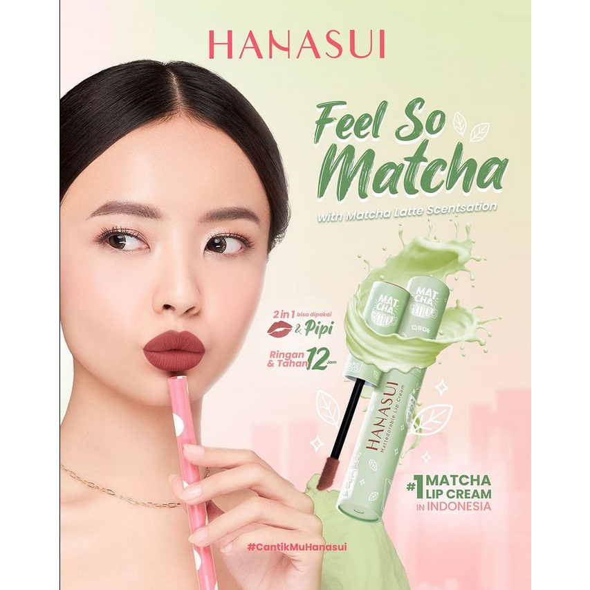 Jual HANASUI MATTEDORABLE LIP CREAM BOBA & MATCHA Scentsation EDITION ...