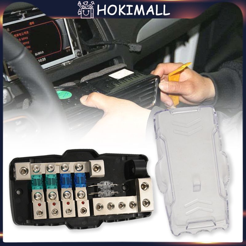 Jual Fuse Sekring Distribution Mobil Audio Anl Fuse Holder 4 Way Output ...