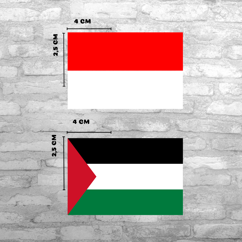 Jual STIKER PIPI BENDERA INDONESIA / STIKER PIPI BENDERA PALESTINA isi ...
