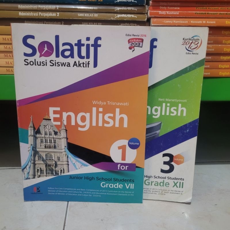 Jual BUKU BEKAS MEDIA PRESTASI - SOLATIF ENGLISH KELAS 1 DAN 3 SMP K13 ...