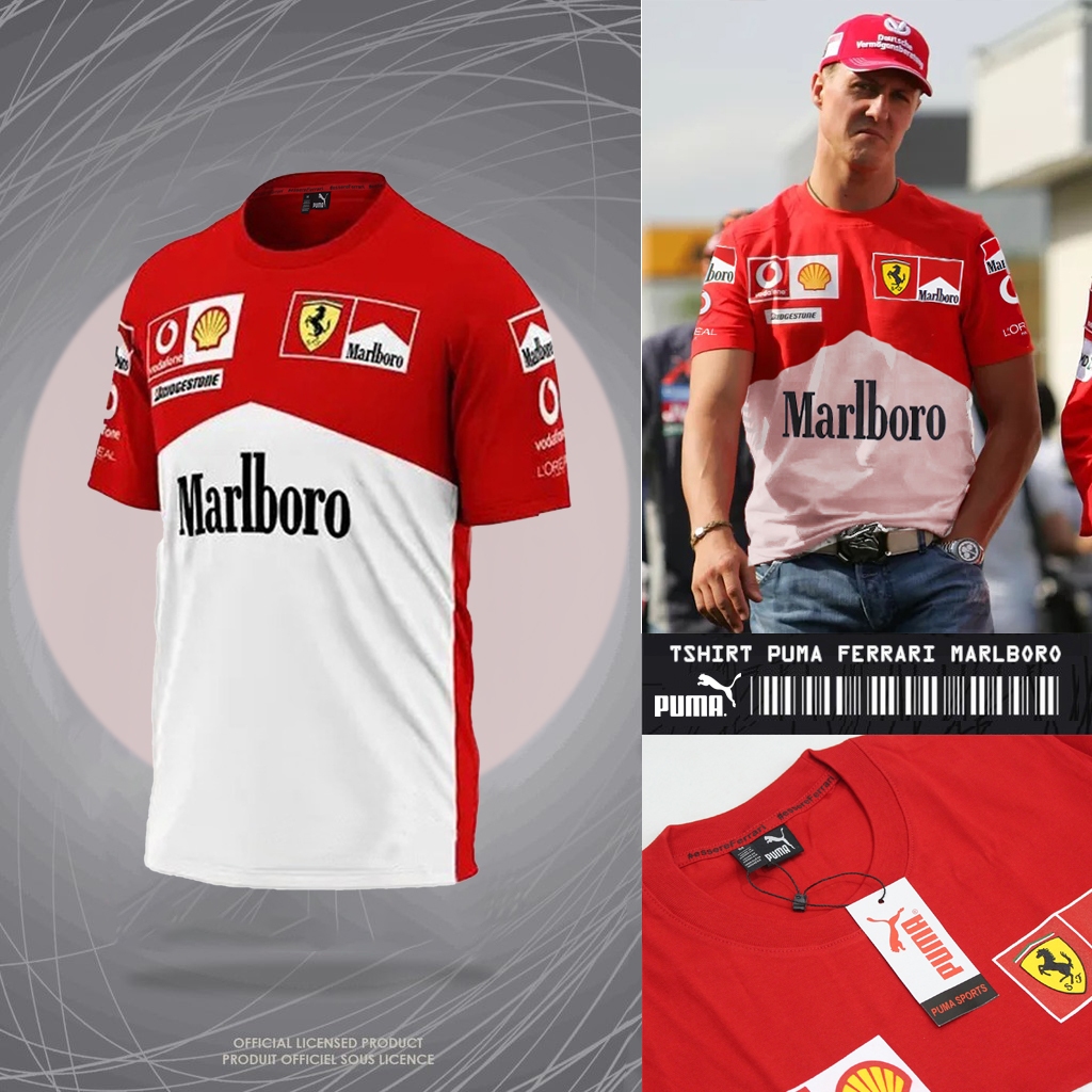 Jual BAJU FERRARI MERAH / KAOS PREMIUM FERRARI MRLBORO 24S / TSHIRT ...